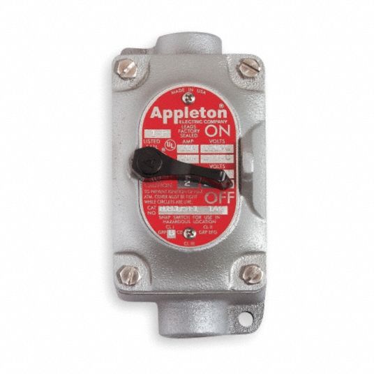 APPLETON ELECTRIC Wall Switch, 1-Pole - 1A271|EDSC175-F1 - Grainger