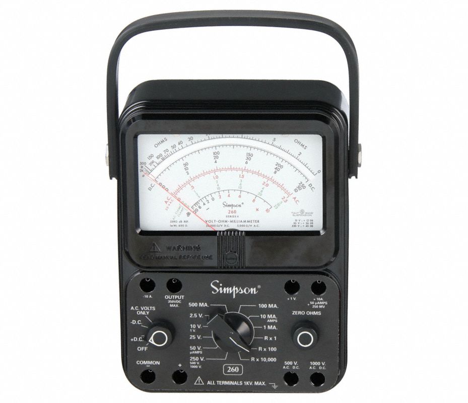 SIMPSON ELECTRIC Multímetro Análogo,100KHz - 1A587 | 260-8 - Grainger ...