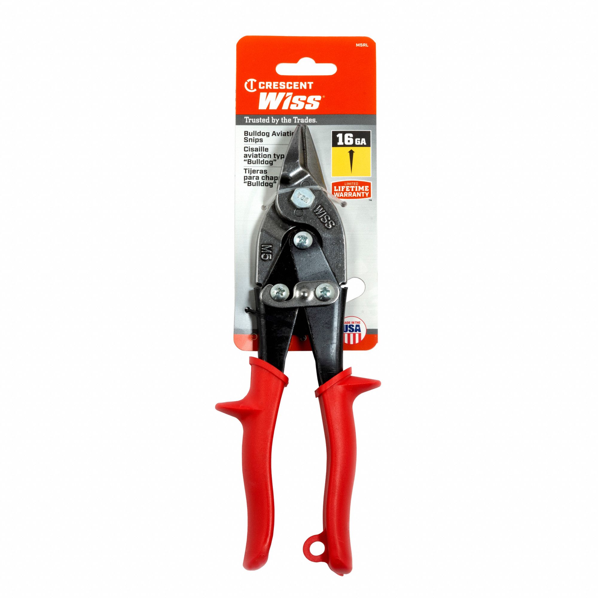 CRESCENT WISS Aviation Snip: Straight, 9 1/4 in Overall Lg, 1 in ...