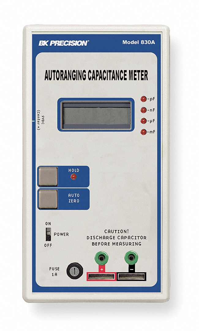 Digital Capacitor Checker, 10 Range, 199.9 pF to 199.9 mF Capacitance ...