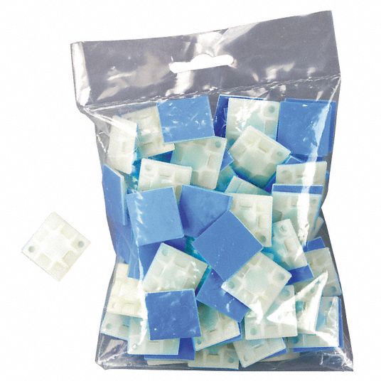 TY-RAP Cable Tie Mounting Base: 0.2 in Slot Wd, 0.07 in Slot Ht ...