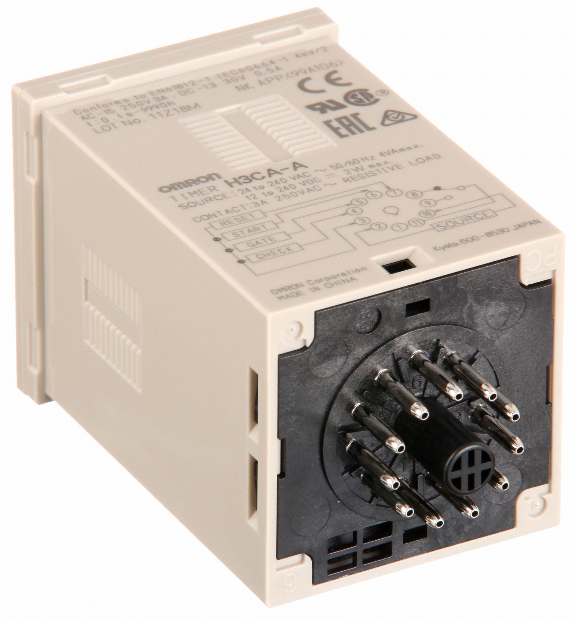 Omron Multi Function Timing Relay 24 To 240v Ac 12 To 240v Dc 3a 250v 11 Pins Spdt 1a983