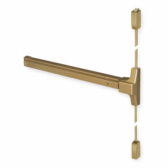 ASSA ABLOY ACCENTRA, 36 in Max Door Wd, Bronze, Surface Vertical Rod ...