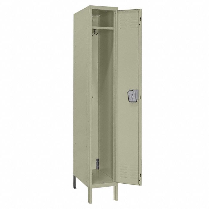 HALLOWELL Wardrobe Locker: 18 in x 24 in x 78 in, Louvered, 1 Tiers, 1 ...