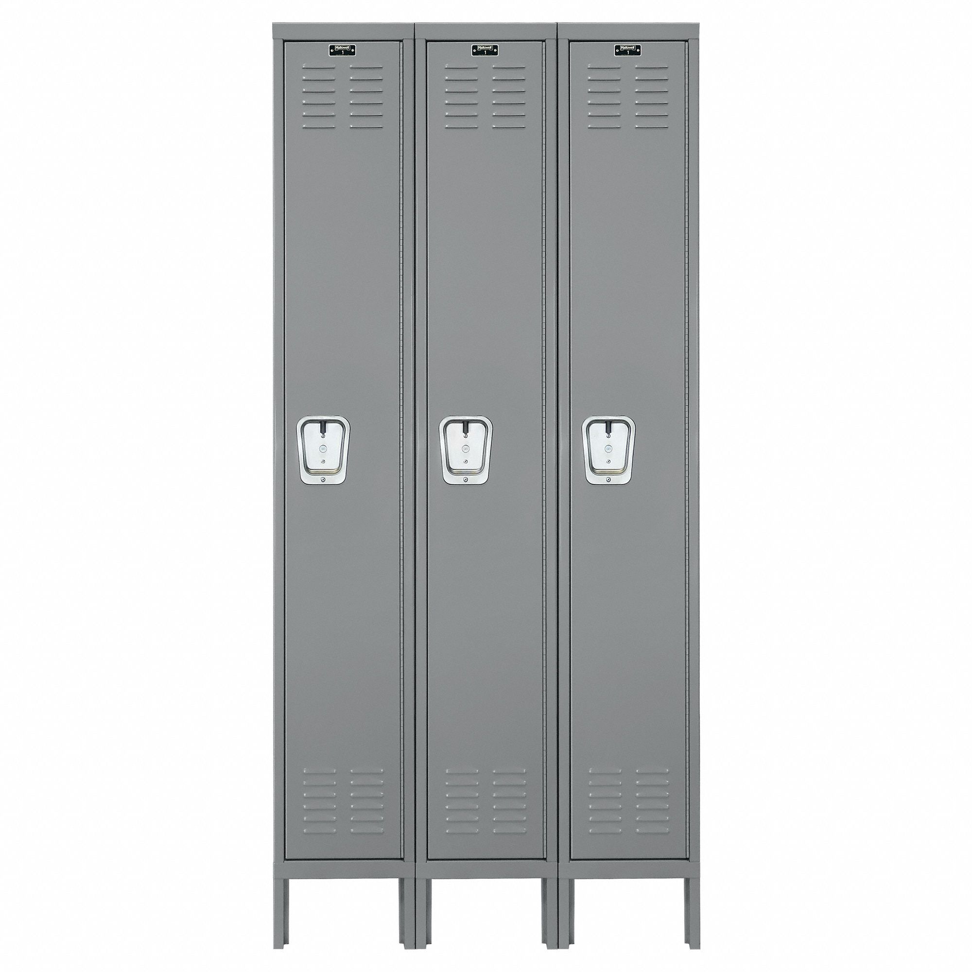 HALLOWELL Wardrobe Locker: 36 in x 12 in x 66 in, Louvered, 1 Tiers, 3 ...