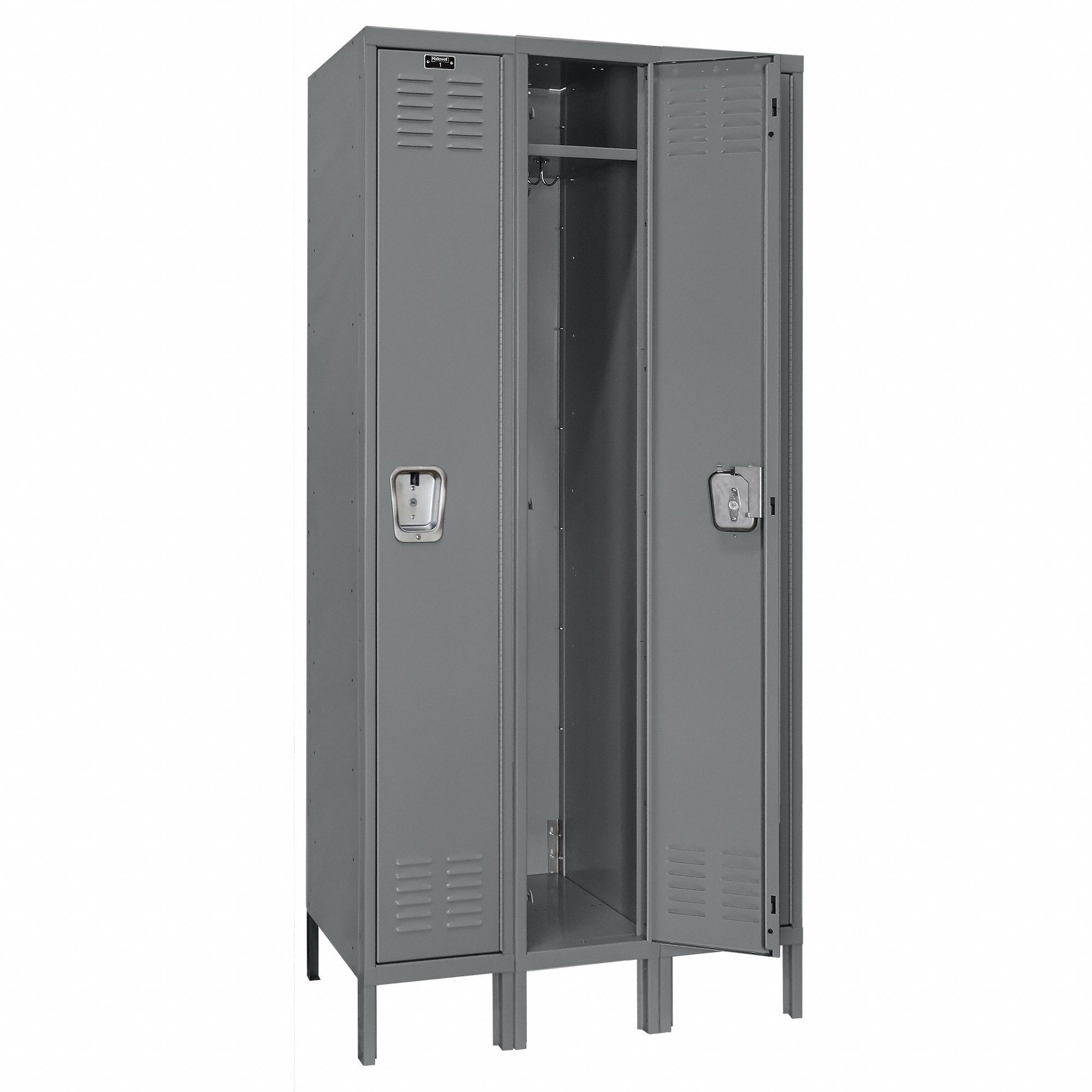 HALLOWELL Wardrobe Locker: 36 in x 18 in x 66 in, Louvered, 1 Tiers, 3 ...