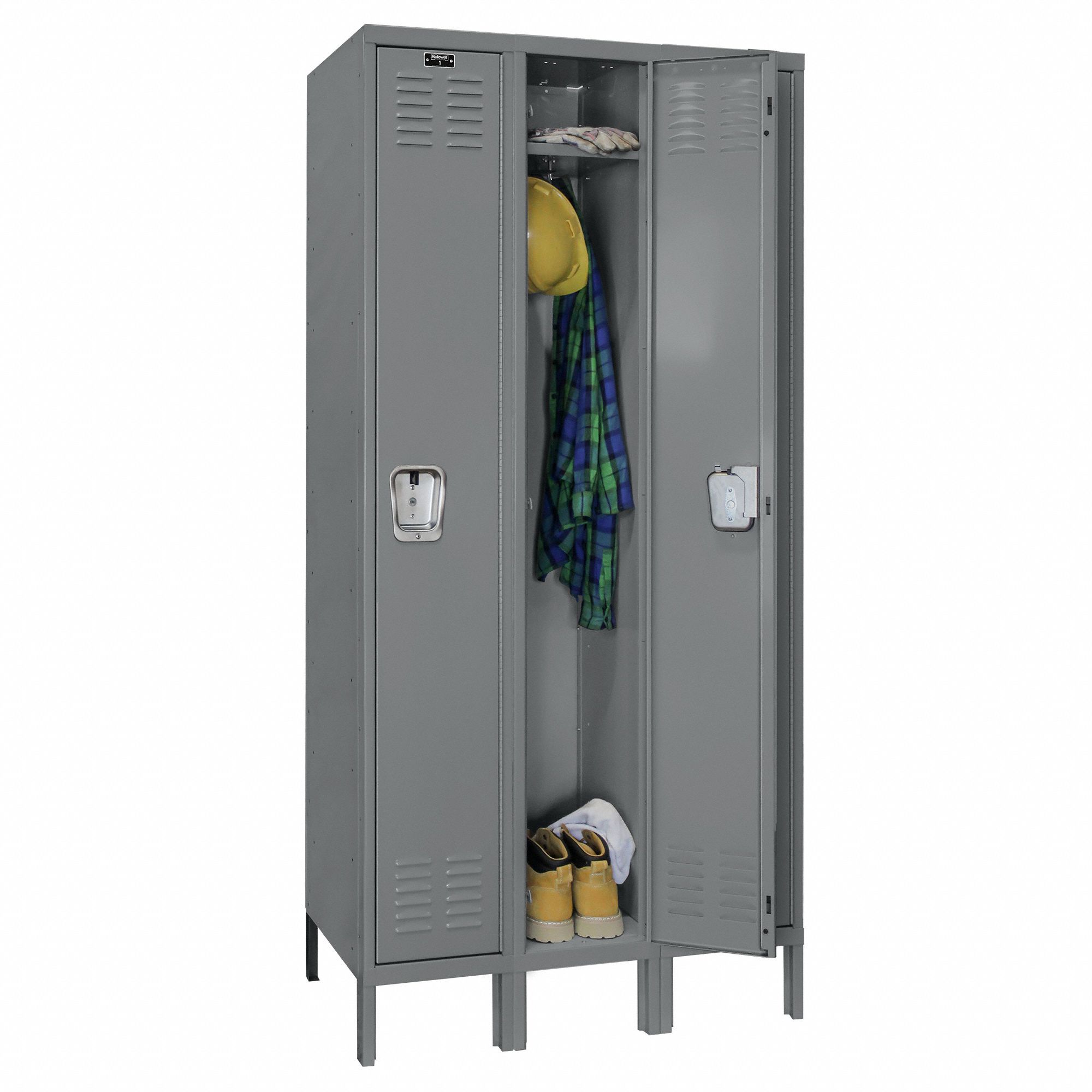 HALLOWELL Wardrobe Locker: 36 in x 12 in x 66 in, Louvered, 1 Tiers, 3 ...