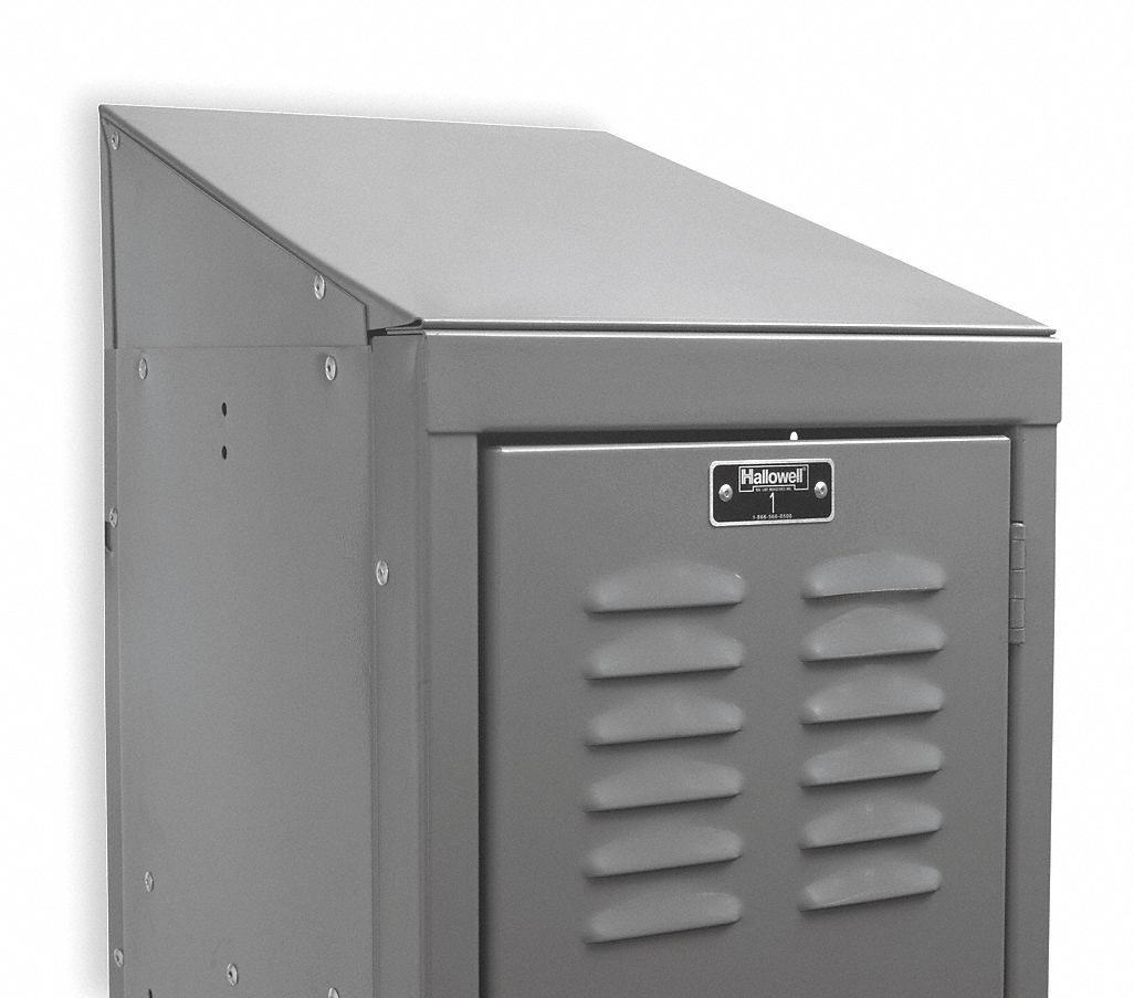 HALLOWELL, 15 in x 15 in x 5 in, For 15 in Locker Wd, Locker Sloping ...