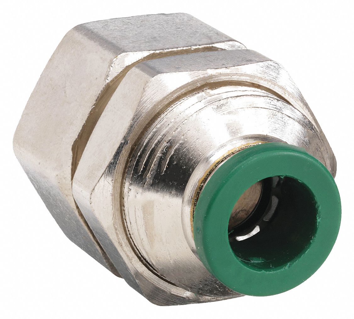 PARKER, 1/4 in OD x 1/4 in Pipe Size, Push-to-Connect x FNPTF, Female ...