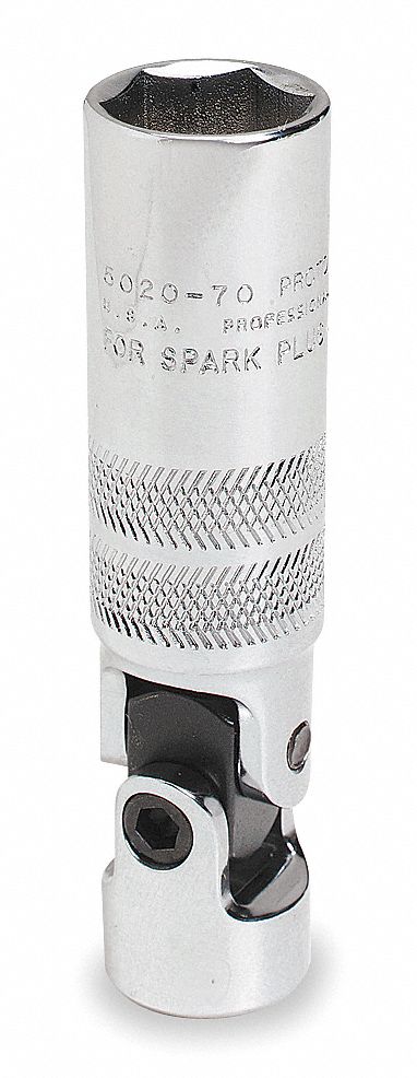 PROTO, 3/8 in Drive Size, 5/8 in Socket Size, Flex Spark Plug Socket ...
