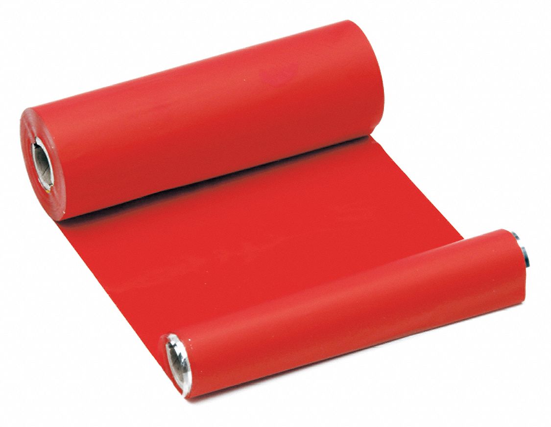 4 7/16 in x 290 ft, Red, Label Printer Ribbon Cartridge - 1AMV6|52045 ...