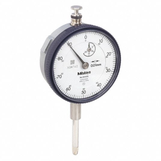 MITUTOYO, 0 mm to 20 mm, Metric, Dial Indicator - Flat Back - 1ARD1 ...