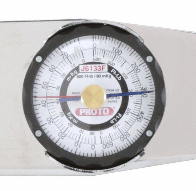 PROTO Dial Torque Wrench: 3/4 in Drive Size, 120 to 600 ft-lb/16 to 80 ...