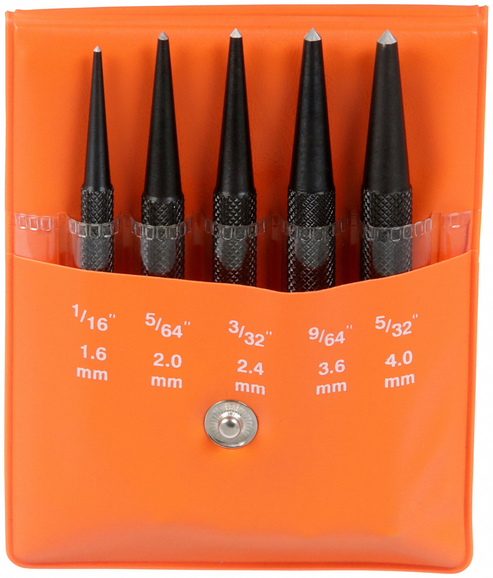 MITUTOYO Center Punch Set: 1/16 in_5/32 in Tip Size, 3 in_4 in Overall ...