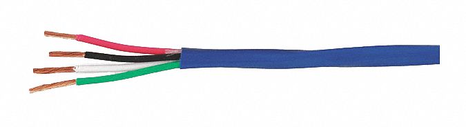 Power Limited Cable, Commercial, No Shielded, 500 ft, Blue, 4 (0 Pair ...