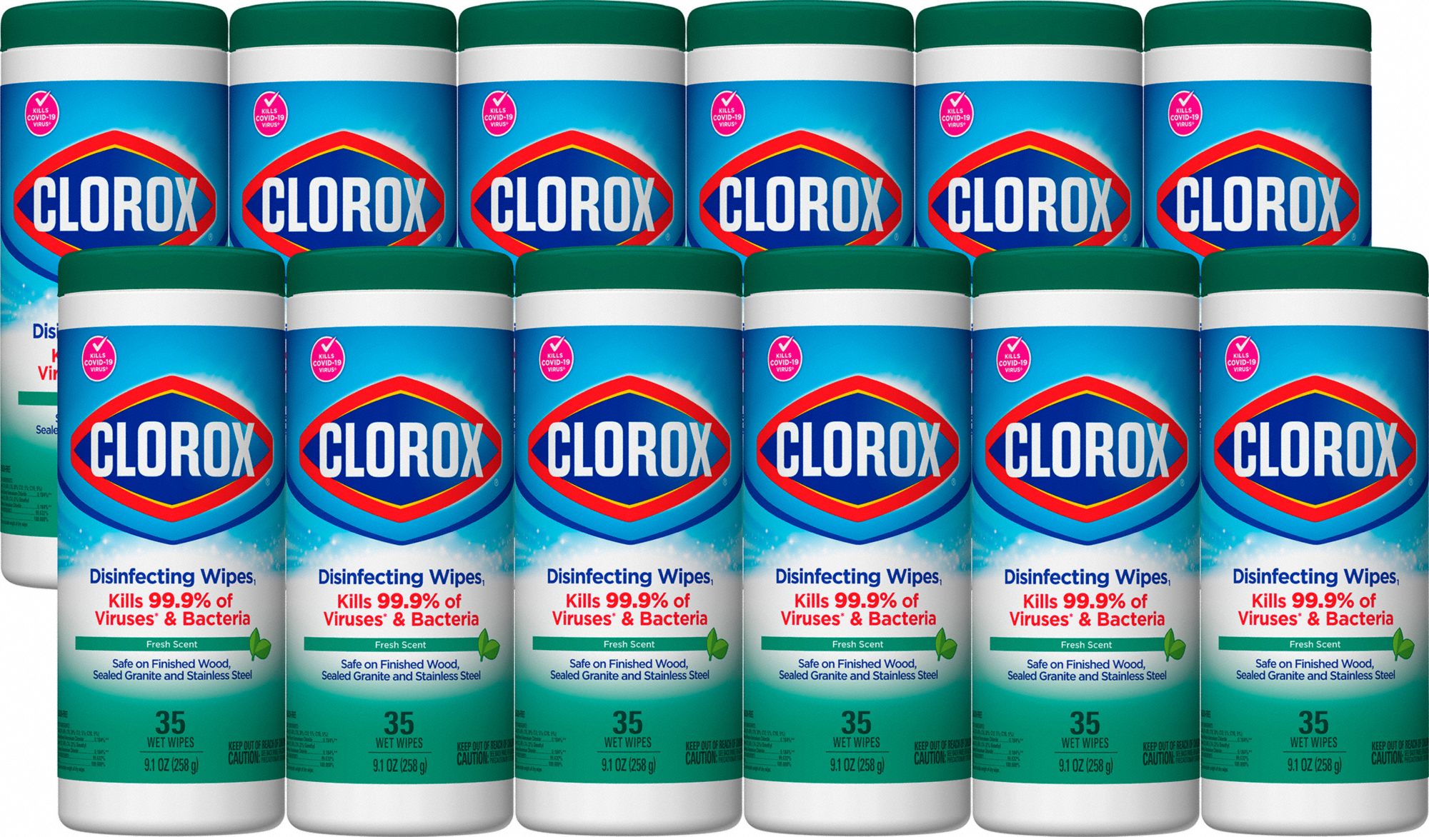 CLOROX Disinfecting Wipes: Canister, 35 ct Container Size, Ready to Use ...