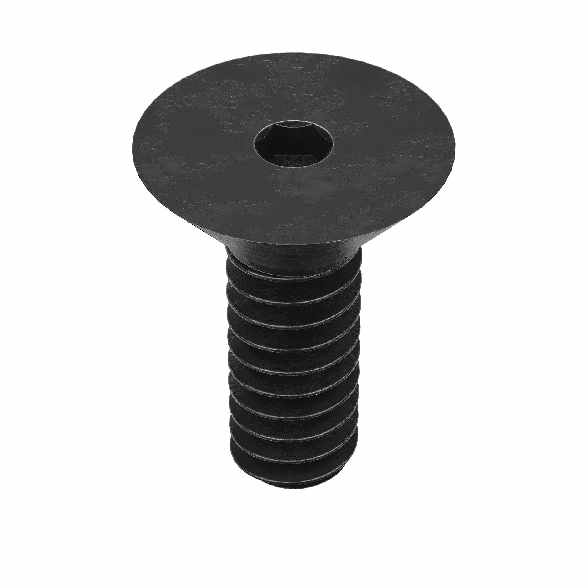 Flat, Socket Flat Head Cap Screw, #4-40, Steel, Alloy Steel, Black ...