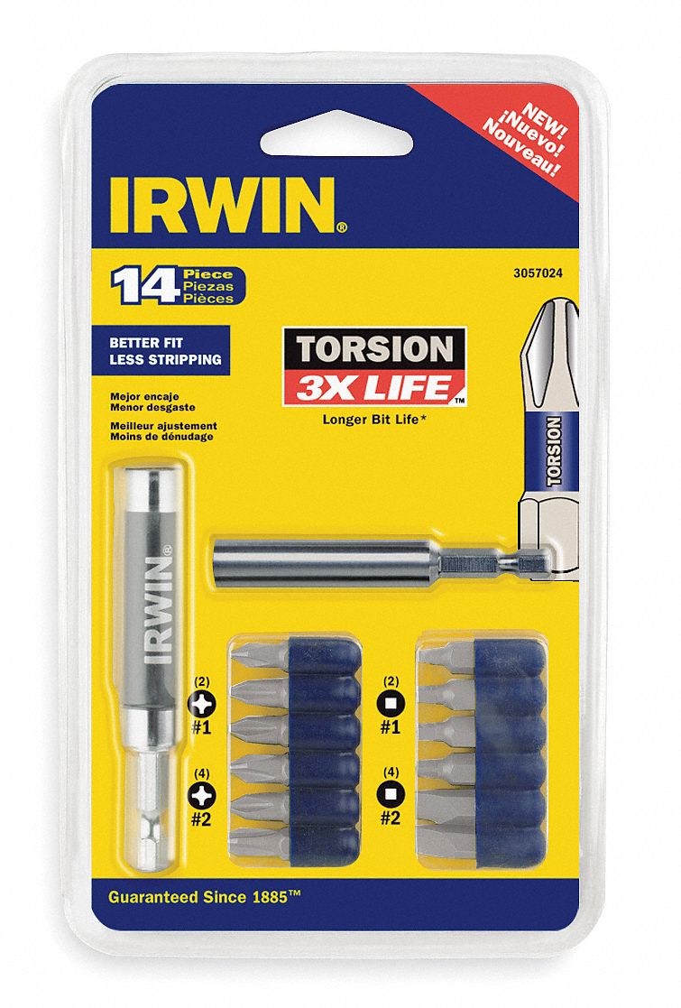 IRWIN Juego de Guías Impulsoras de Torsión, Acero, No - 1AVA4 | 3057024 ...