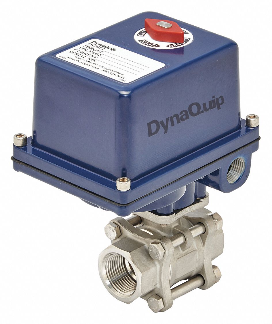 DYNAQUIP CONTROLS, 3/4 in Pipe Size, Full, Electronic Actuated Ball ... DYNAQUIP CONTROLS, 3/4 in Pipe Size, Full, Electronic Actuated Ball ...