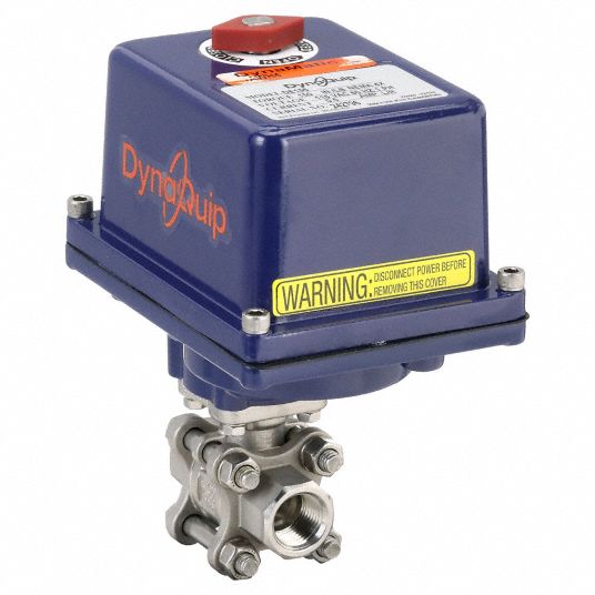 DYNAQUIP CONTROLS, 1/2 in, Stainless Steel, Electrically Actuated Two ...