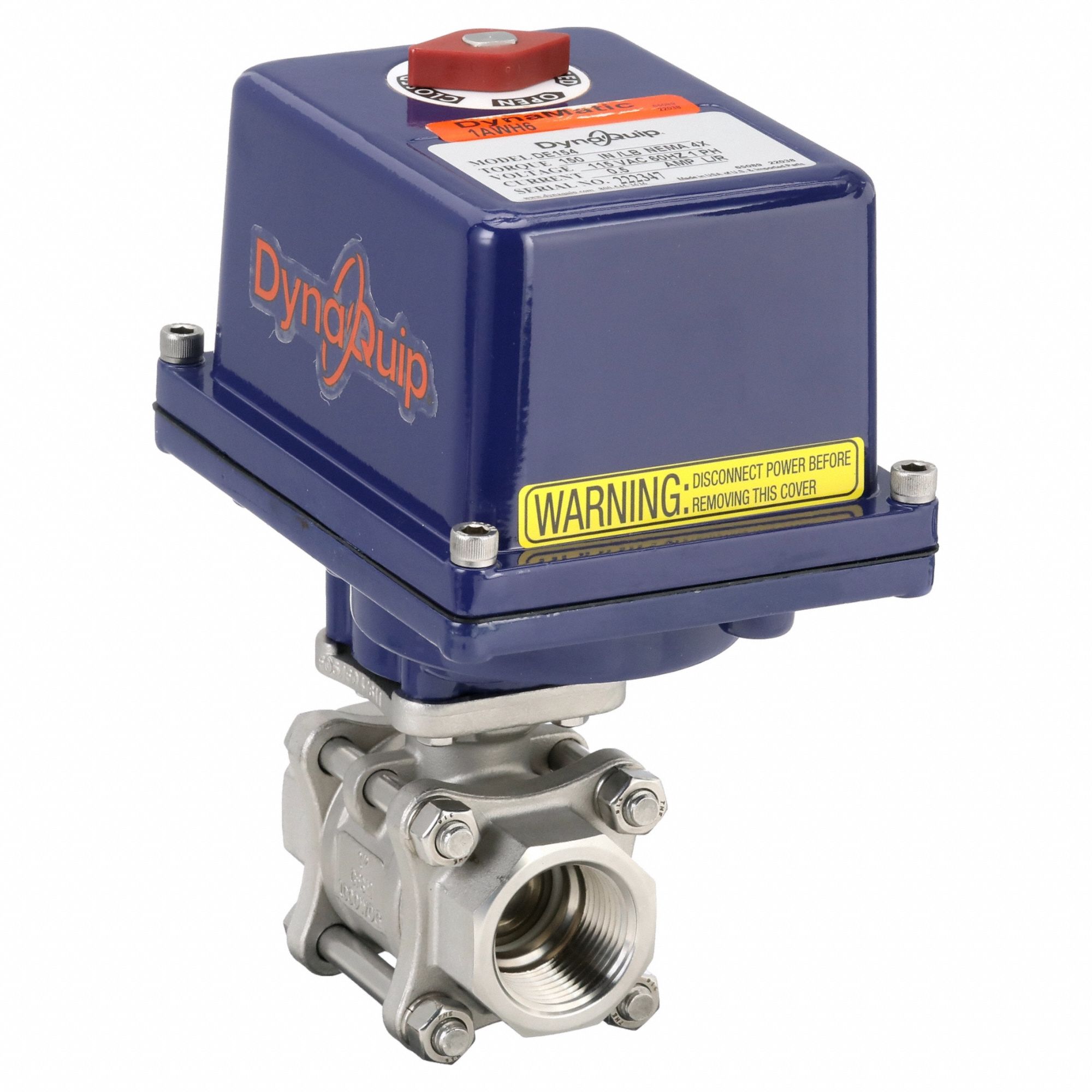 DYNAQUIP CONTROLS, 1 in, Stainless Steel, Electrically Actuated Two-Way ...