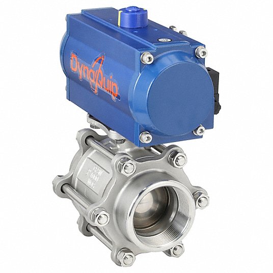 DYNAQUIP CONTROLS, 3 in, Stainless Steel, Pneumatically Actuated Two ... DYNAQUIP CONTROLS, 3 in, Stainless Steel, Pneumatically Actuated Two ...