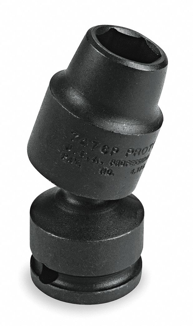 Flex Impact Socket, Drive Type Square, Drive Size 1/2 in - Grainger