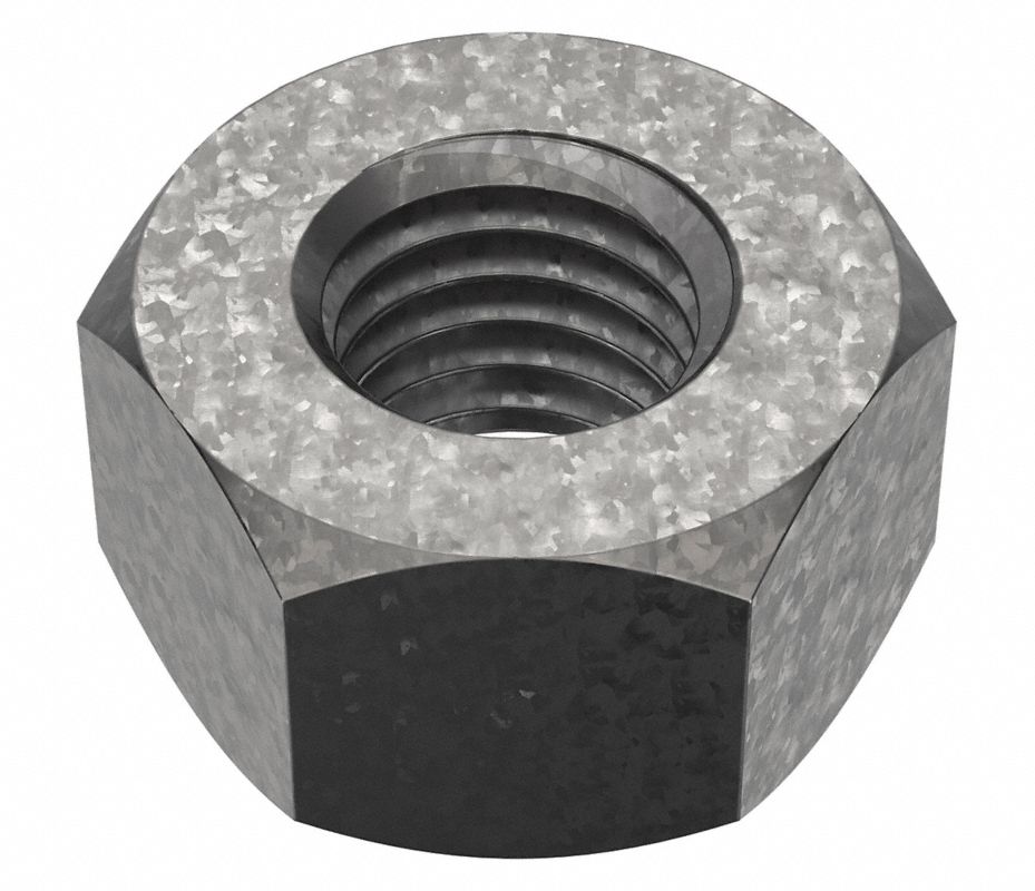 APPROVED VENDOR Tuerca Hexagonal 5/8"-11, Galvanizado por Inmersión en Caliente, Acero, Derecha ...