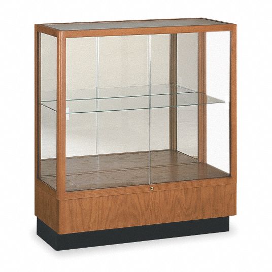 GHENT, Walnut, 39 in Overall Ht, Tabletop Display Case - 8CMC8|8949M-MB ...