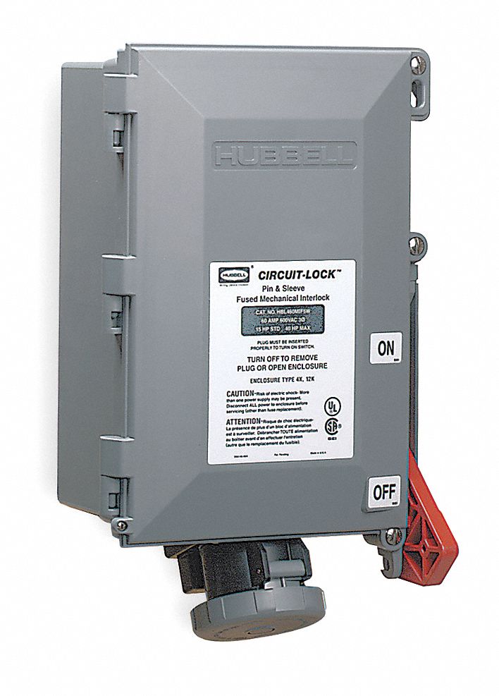 Circuit-lock Watertight Mechanical Interlock Device, Fused, Pin and ...