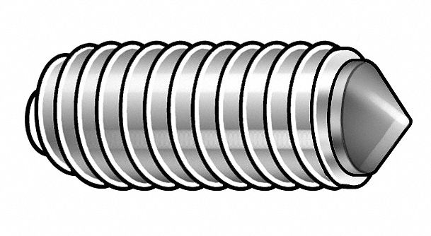 Socket Set Screw, Cone, 5/16 in Overall Length, 5/16-18, Alloy Steel ...