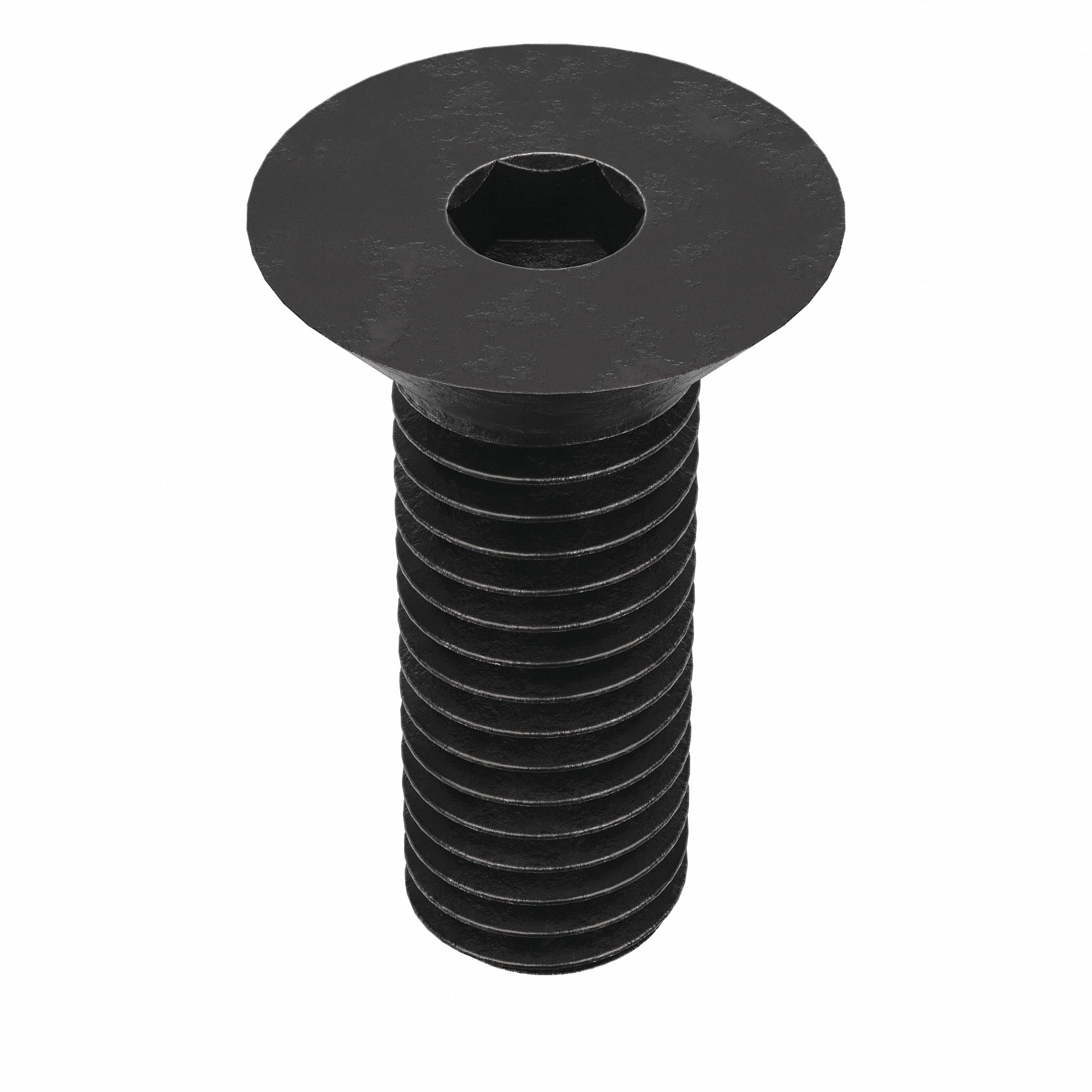 Flat, Socket Flat Head Cap Screw, 1/2"-20, Steel, Alloy Steel, Black ...