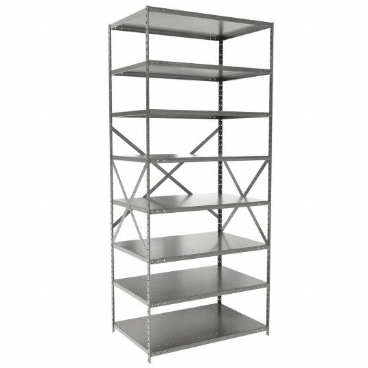 HALLOWELL, Starter, Heavy-Duty, Metal Shelving - 1BLE6|7513-24HG - Grainger