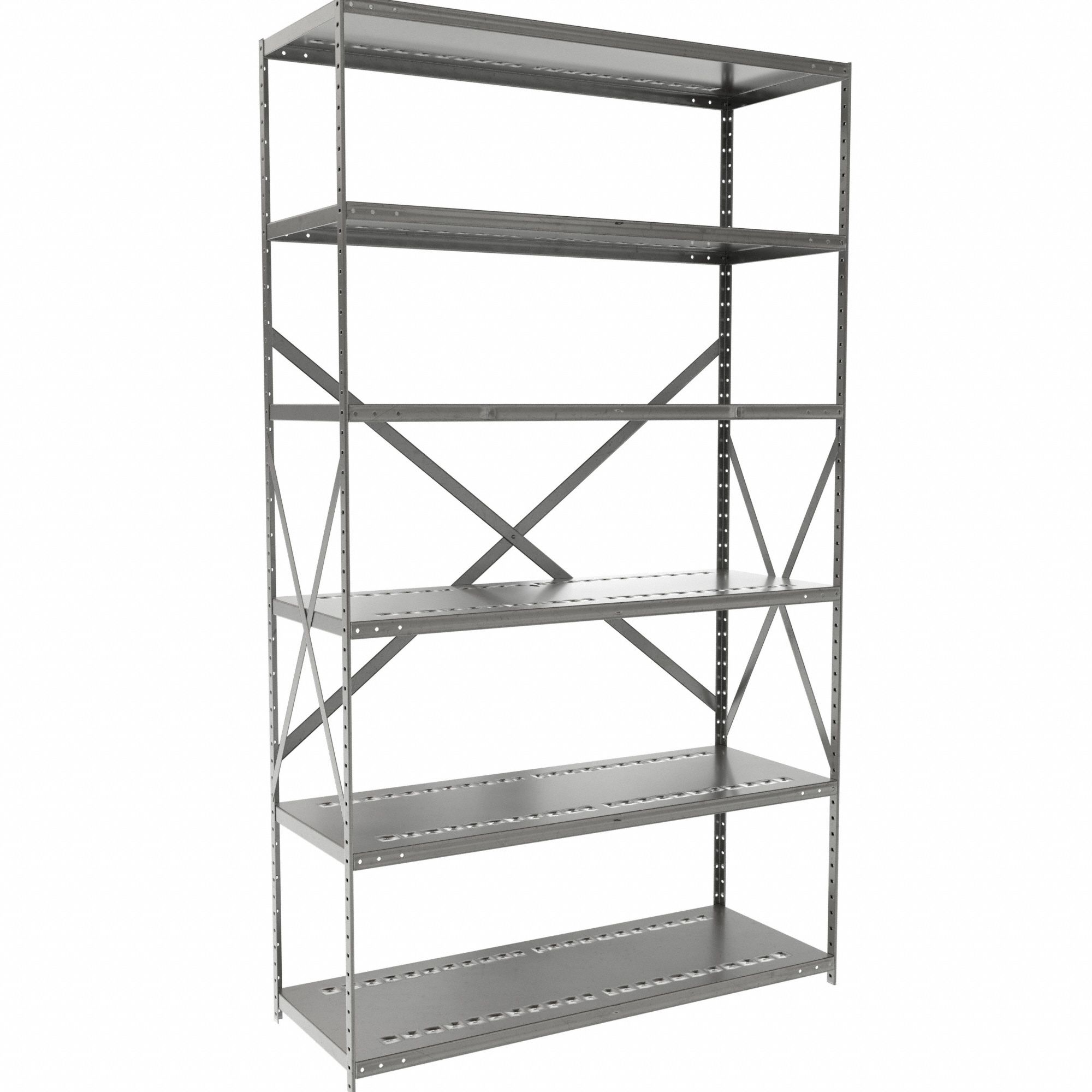 HALLOWELL, Starter, Heavy-Duty, Metal Shelving - 1BLF2|7711-18HG - Grainger
