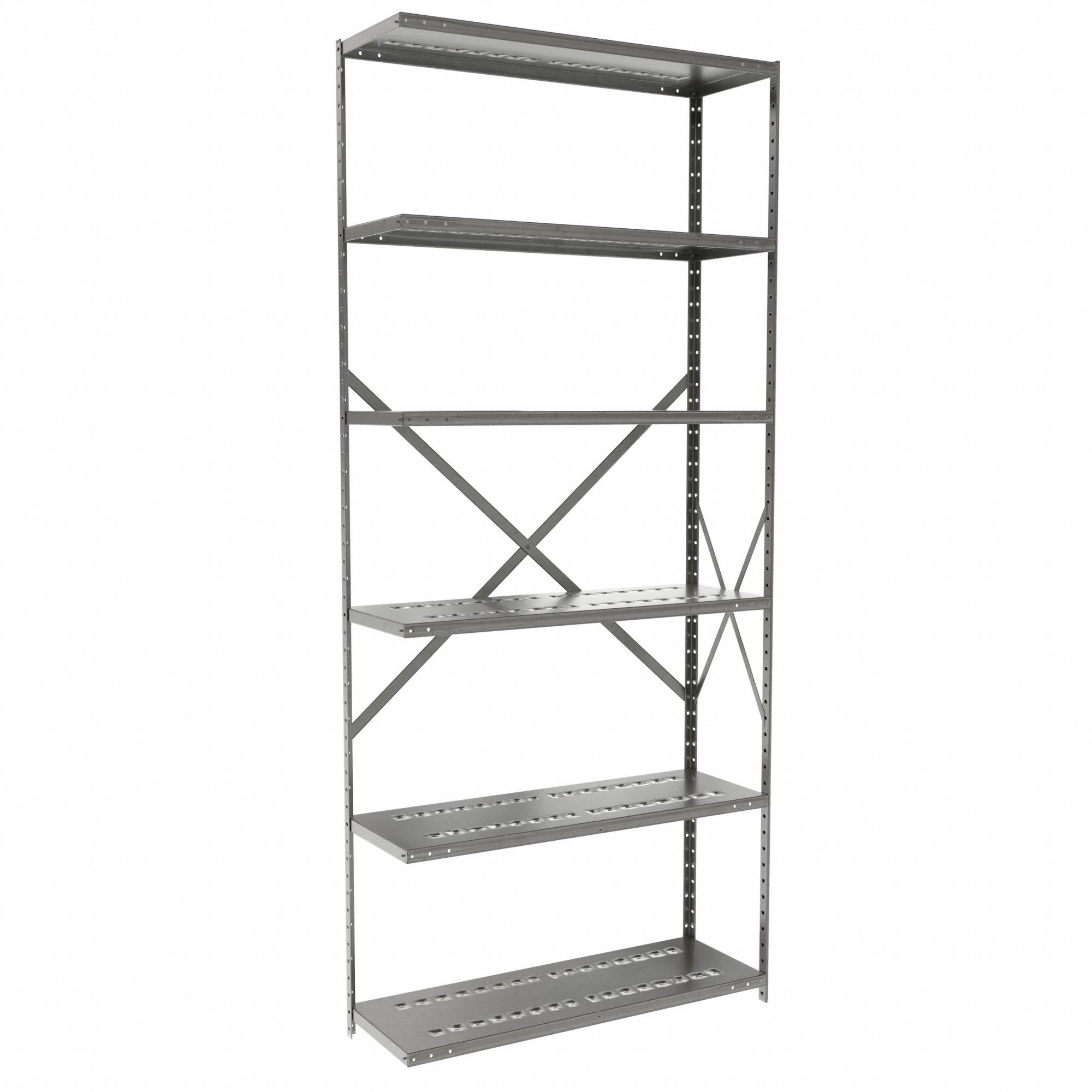 HALLOWELL, Add-On, Heavy-Duty, Metal Shelving - 1BLG1|A7511-12HG - Grainger
