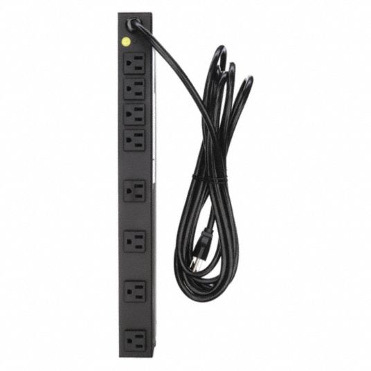 125V AC, 8 Outlets, Surge Protected Power Distribution Unit - 1BP97 ...