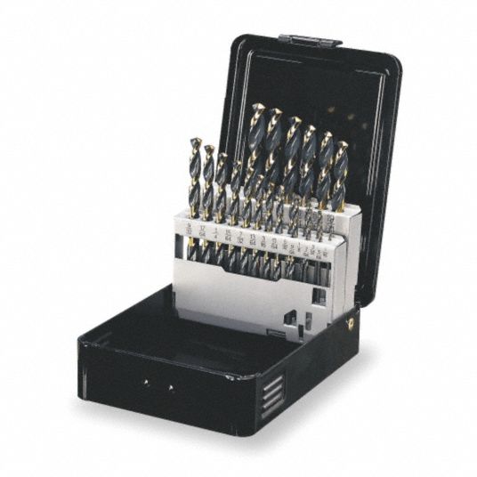 Jobber Drill Bit Set, Drill Bit Point Angle 135° - Grainger