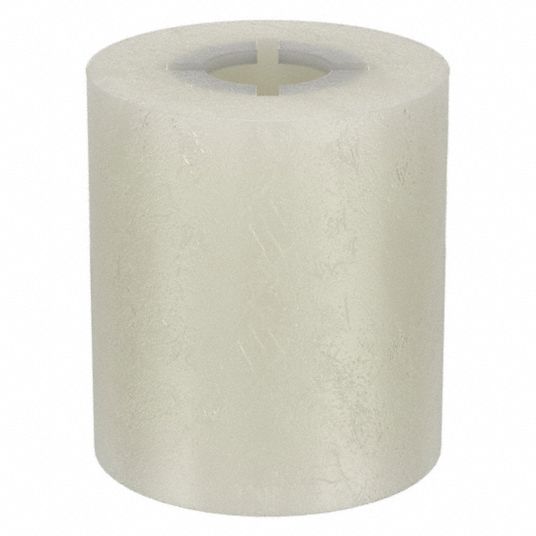 Round, Spacer, Nylon, Off-White, 1/2 in Outside Dia., PK 100 - Grainger