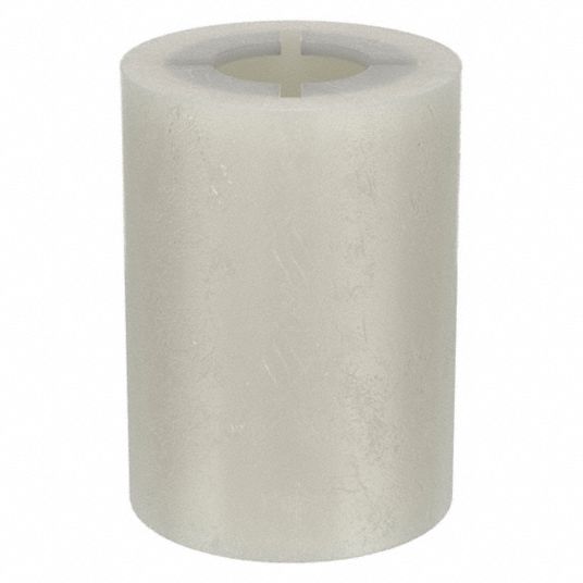 Round, Spacer, Nylon, Off-White, 1/2 in Outside Dia., PK 100 - Grainger