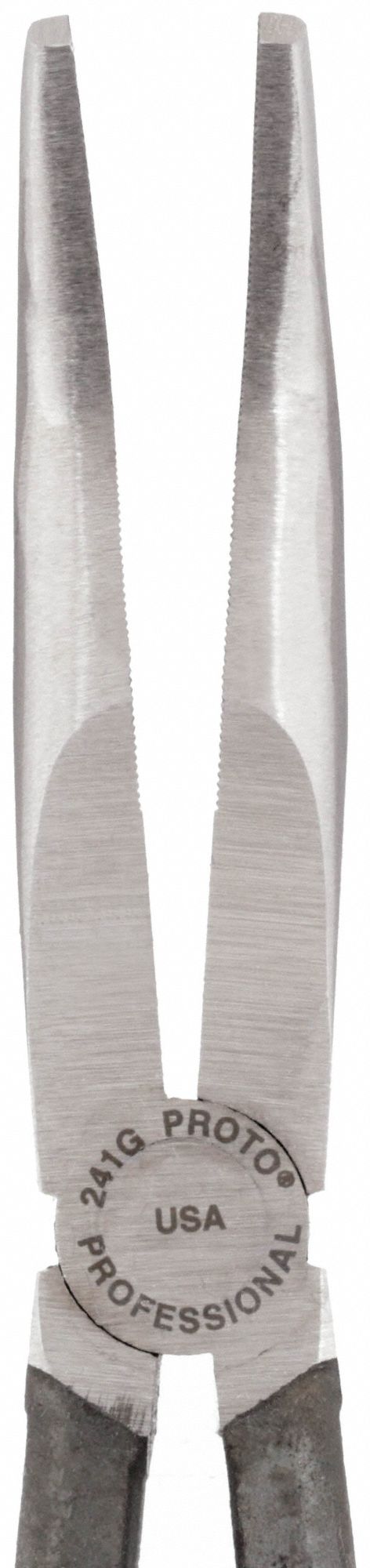 PROTO Needle Nose Plier: 1 7/8 in Max Jaw Opening, 11 3/8 in Overall Lg ...