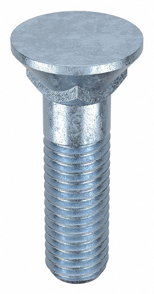 #3 Flat, 1/2"-13 Thread Size, Plow Bolt - 1CFF3|U01037.050.0200 - Grainger