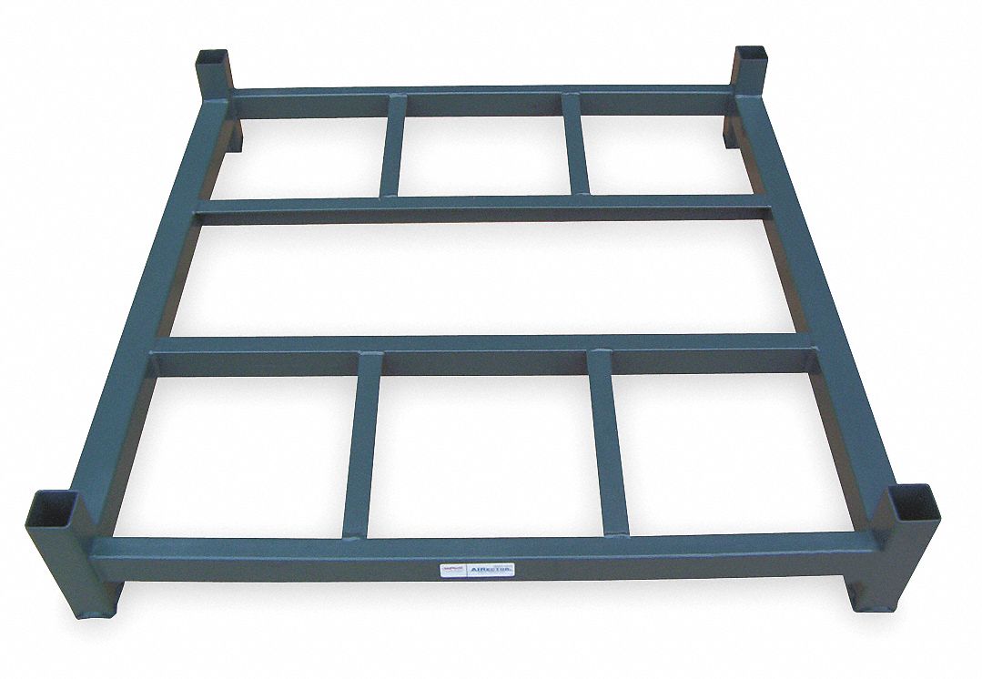 42 in x 48 in x 7 in, Open Decking, Stack Rack Base - 1CJB6|BB4-4248H ...