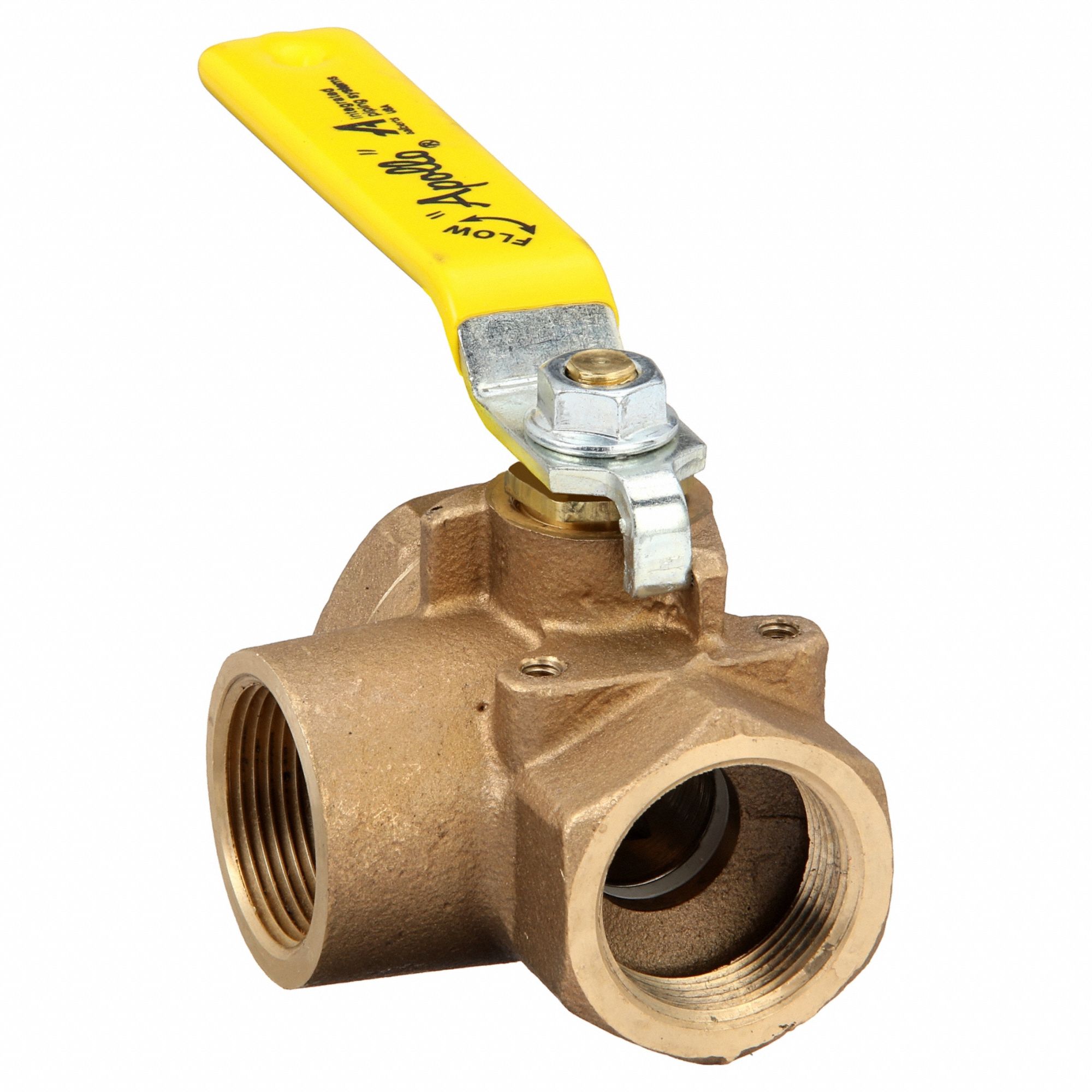 APOLLO, 1 1/4 in, Bronze, Manual Three-Way Ball Valve - 1CKG5|7060601 - Grainger
