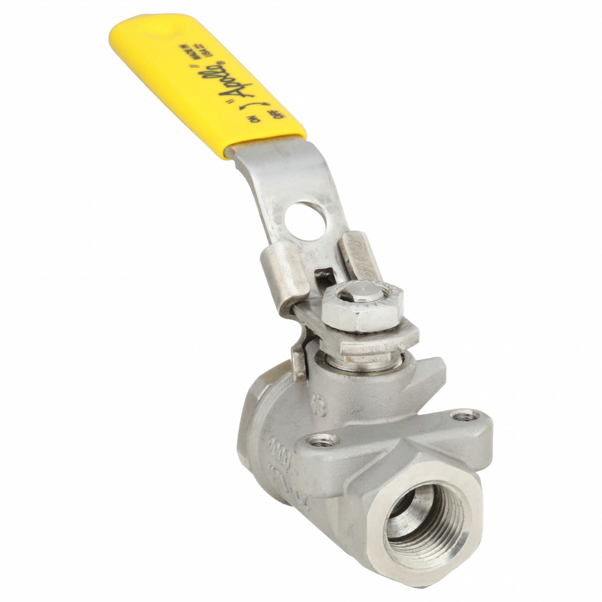 APOLLO, 3/8 in Nominal Valve Size, Stainless Steel, Manual Two-Way Ball ...
