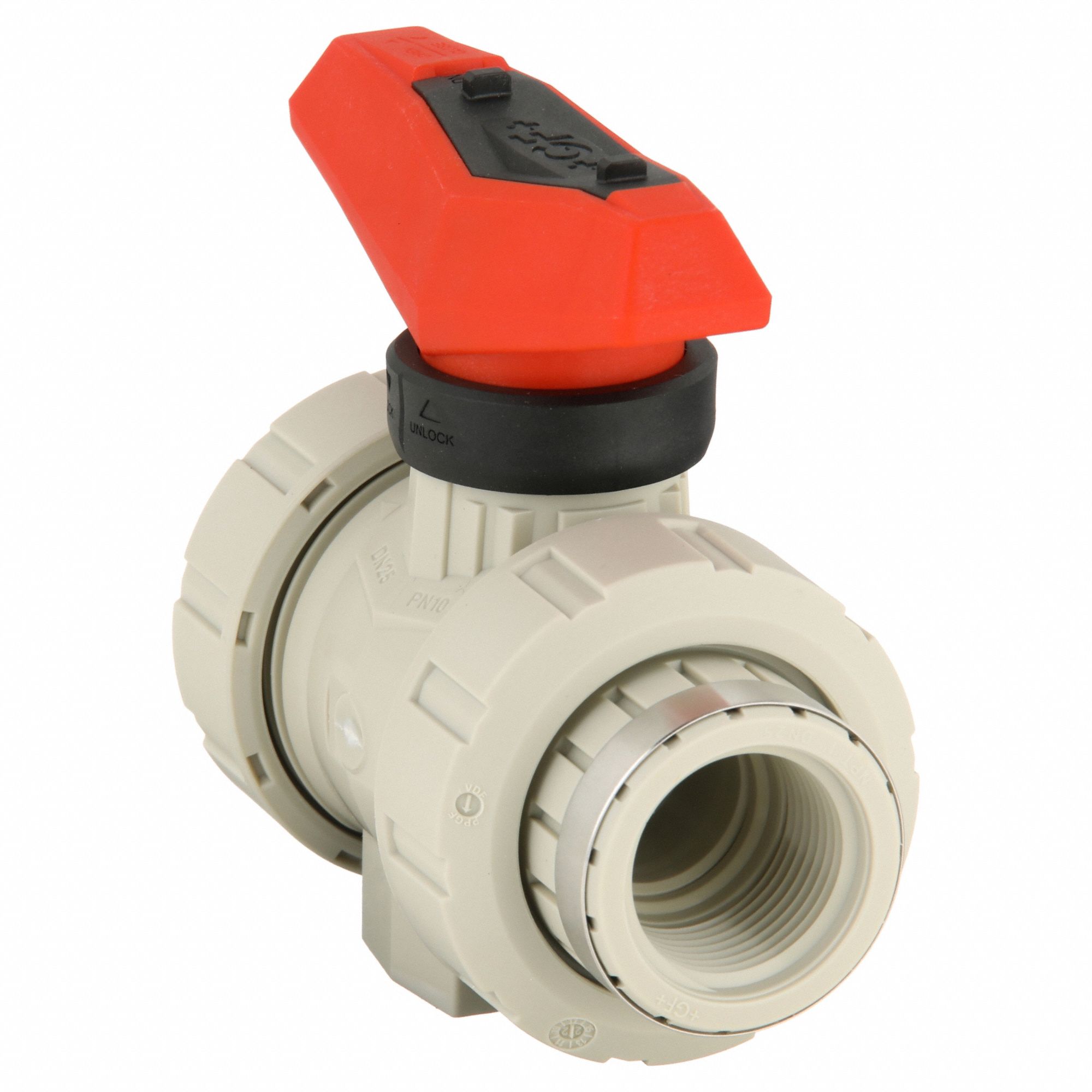 GF PIPING SYSTEMS, 1 in, Polypropylene, Manual Two-Way Ball Valve - 1CLV1|167546324 - Grainger