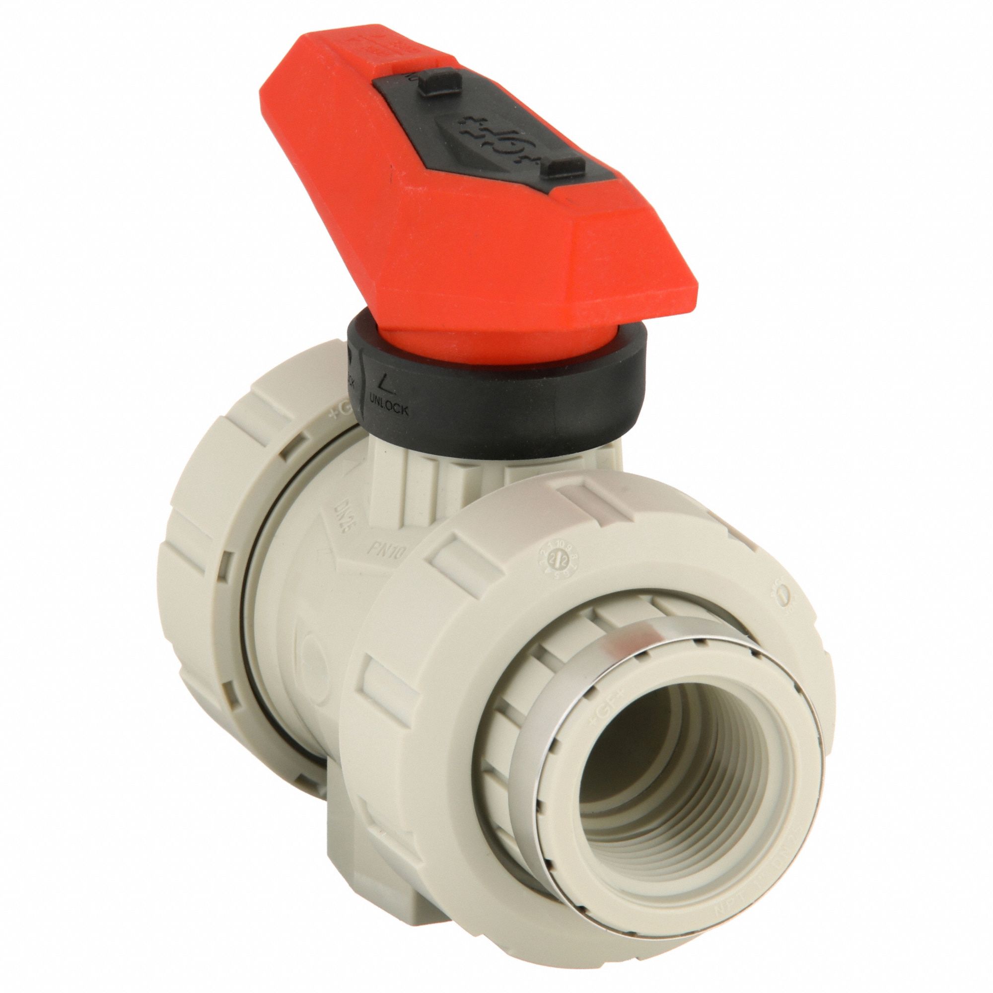 GF PIPING SYSTEMS, 1 in, Polypropylene, Manual Two-Way Ball Valve ...