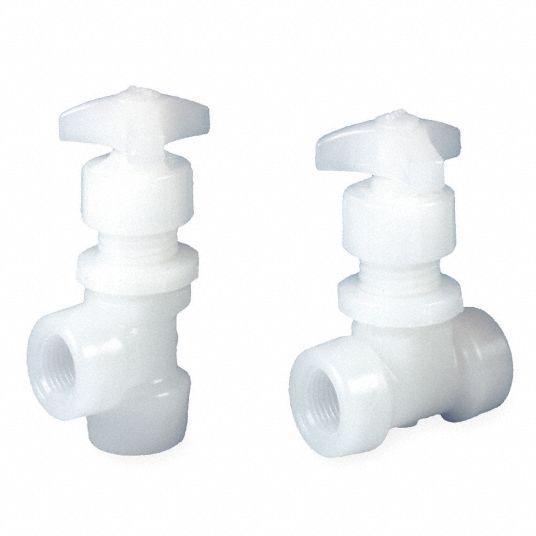 GF PIPING SYSTEMS Needle Valve, Angled, PVDF, 1/2 In., FNPT - 1CMA4 ...