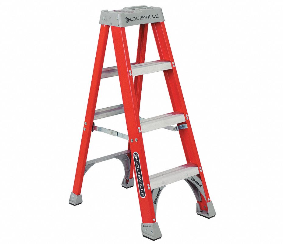 LOUISVILLE LADDER Escalera de Tijera, Fibra de Vidrio - 1CMR1 | FS1504 ...