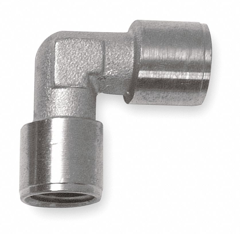 Nickel-Plated Brass, 3/8 in x 3/8 in Fitting Pipe Size, 90° Elbow - 1CPF9|82510N-06 - Grainger