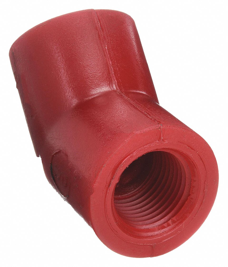 45° Elbow, Polyvinylidene, Pipe Elbow - 1CRE2|650633 1/2 - Grainger